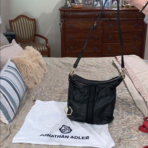Jonathan Adler | Bags | Jonathan Adler Black Lucille Hobo | Poshmark